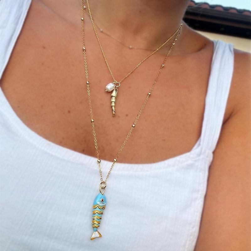Turquoise Fish Necklaces - Etsy
