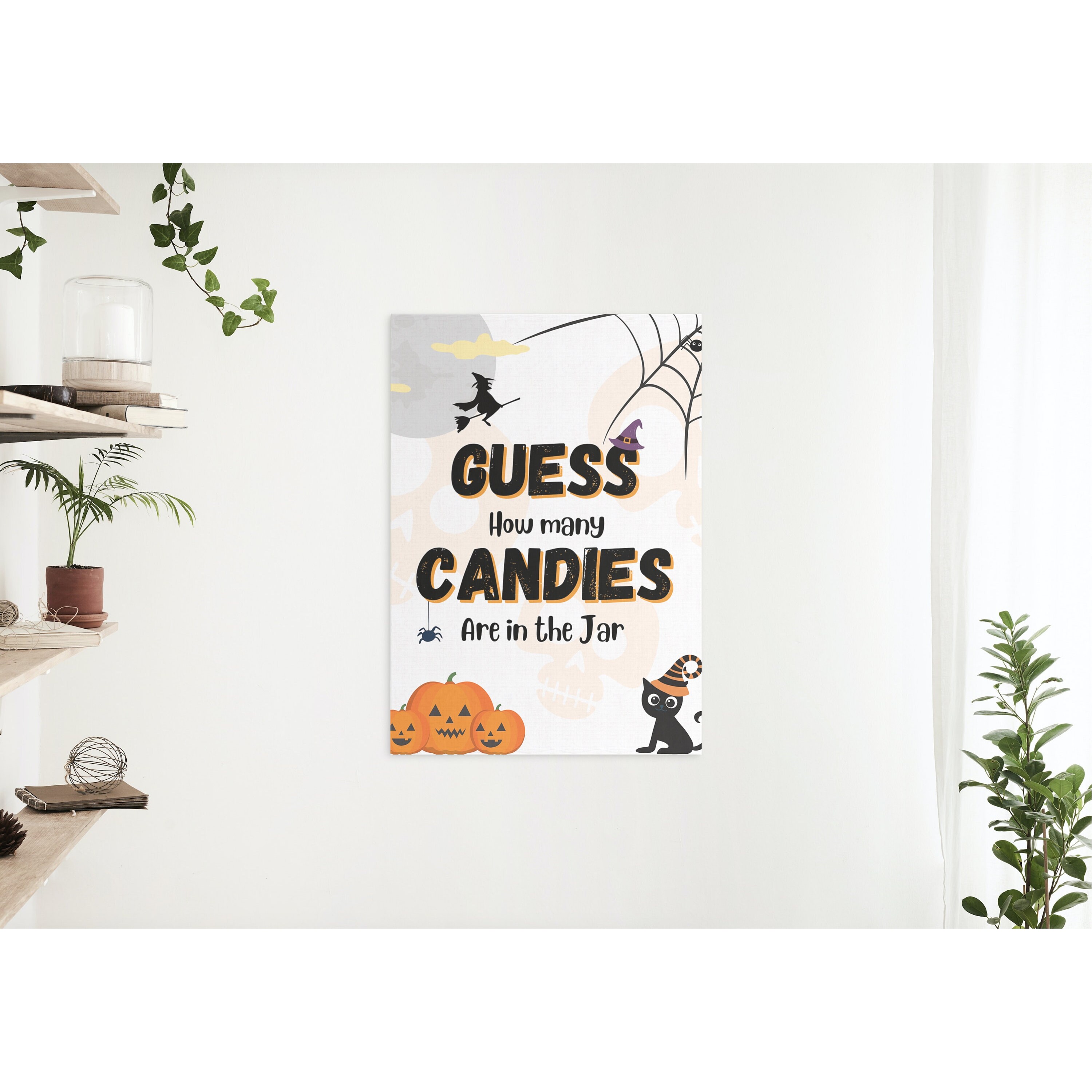 Game Guess How Many Candies Are in the Jar Halloween Baby Shower ...