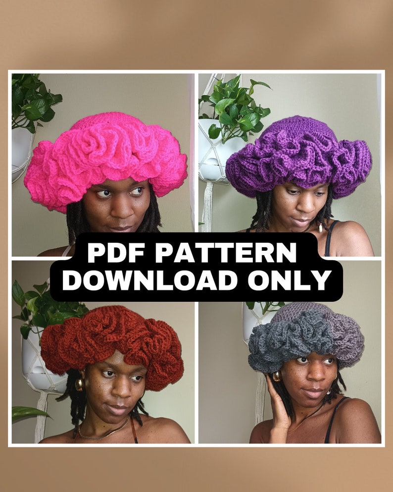 Ruffle Hat Pattern (crochet) - Etsy