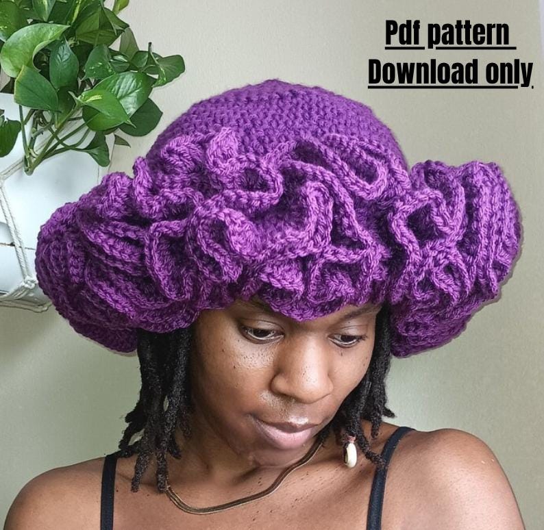 Ruffle Hat Pattern (crochet) - Etsy
