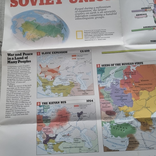 Soviet Union Map - Etsy