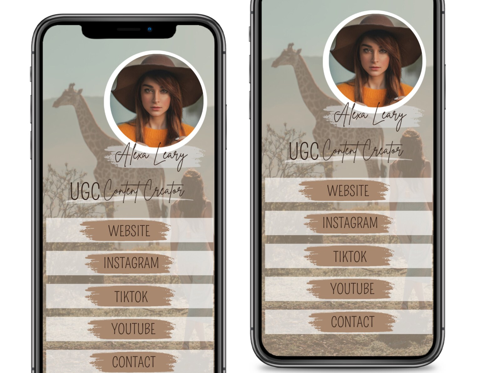 UGC Link in Bio Template for UGC Creator, Instagram Bio Linktree ...