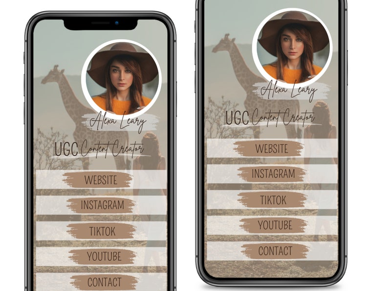 UGC Link in Bio Template for UGC Creator, Instagram Bio Linktree ...
