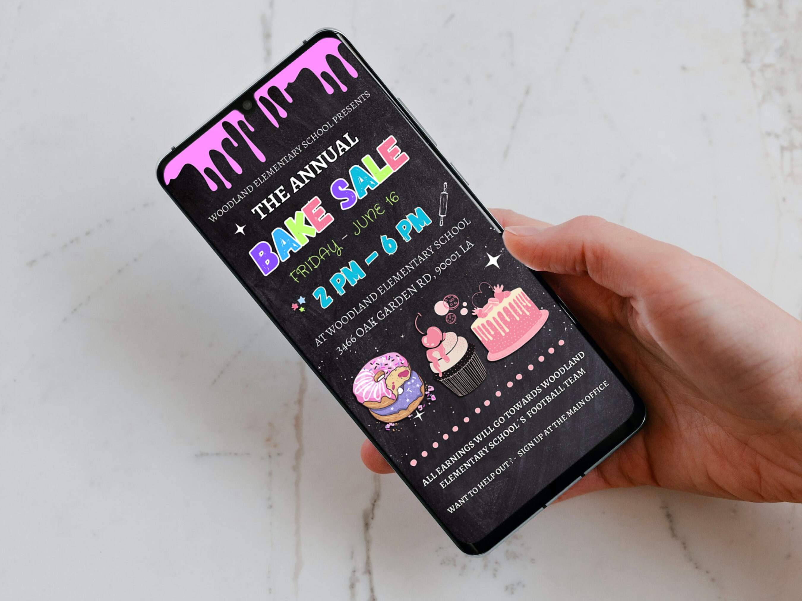 Editable Bake Sale Fundraiser Motion Flyer, Digital Bake Sale Flyer ...