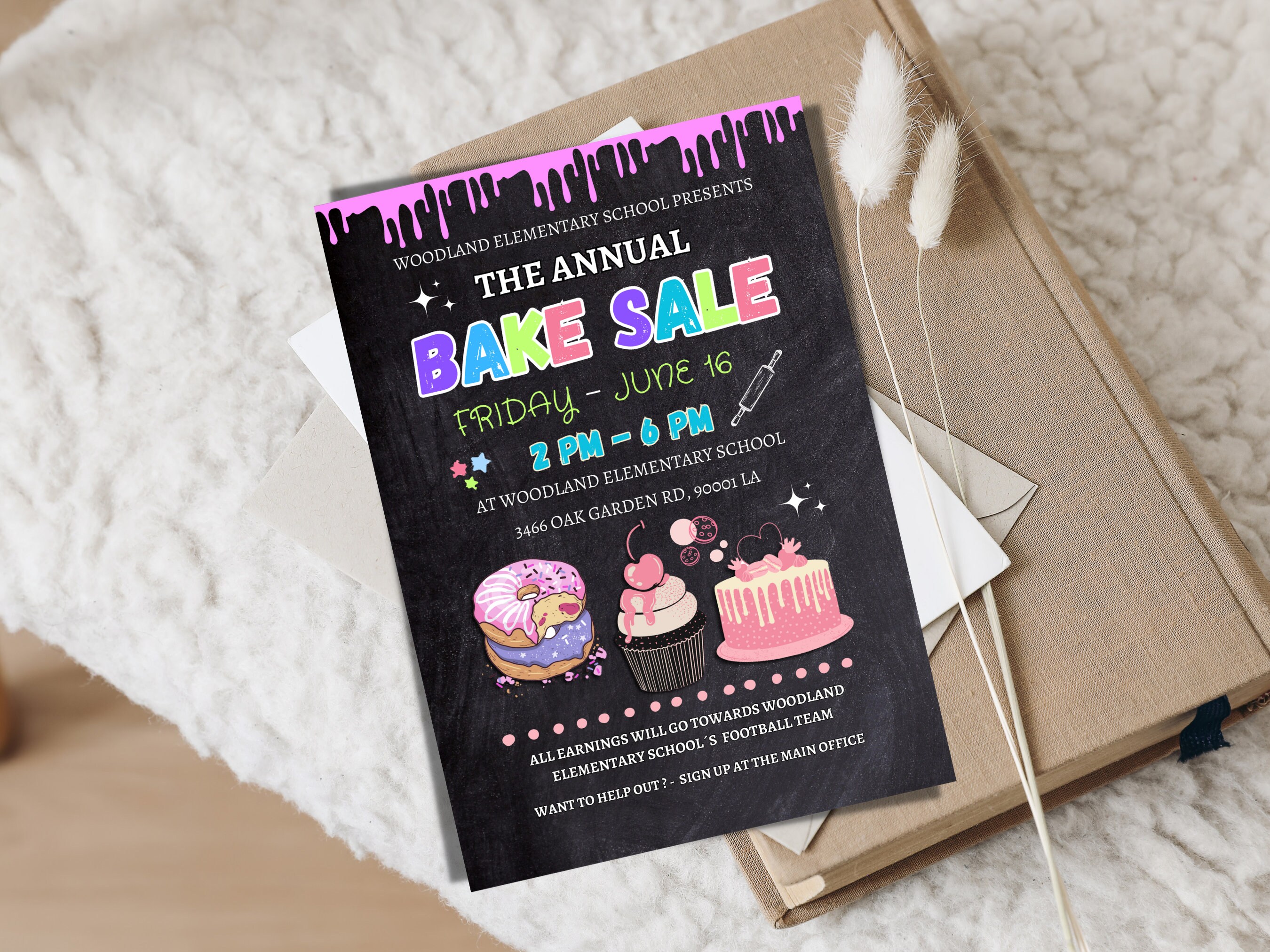 Editable Bake Sale Flyer, Bake Sale Fundraiser Template, Promotional ...