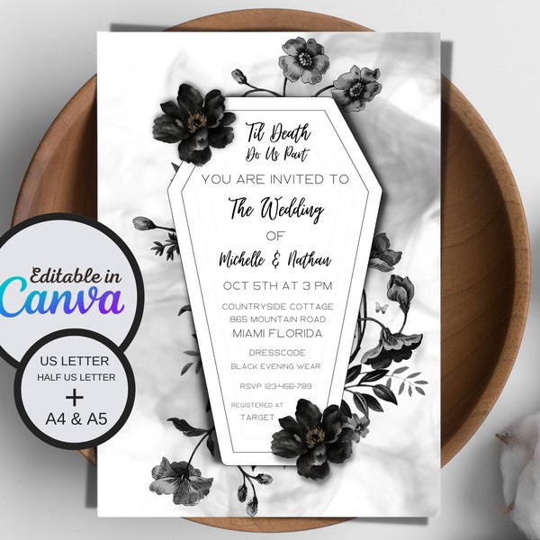 Coffin Invitation - Etsy Australia