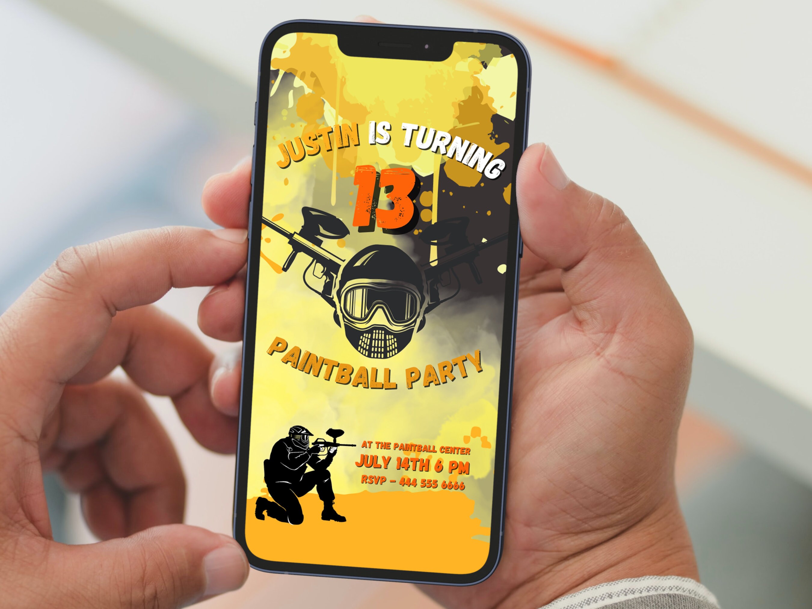 Animated Paintball Invitation Paintball Video Invitation - Etsy