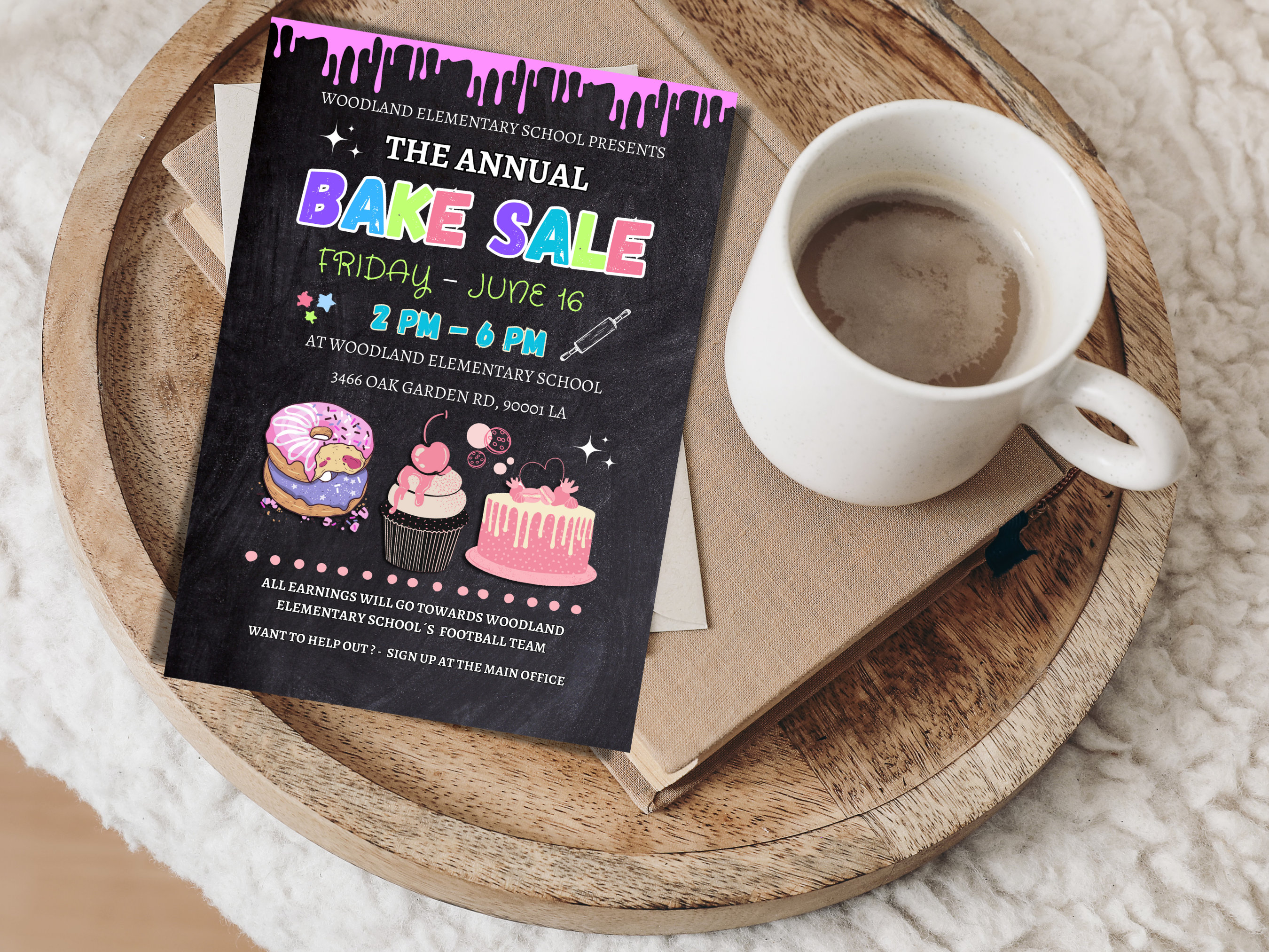 Editable Bake Sale Flyer, Bake Sale Fundraiser Template, Promotional ...