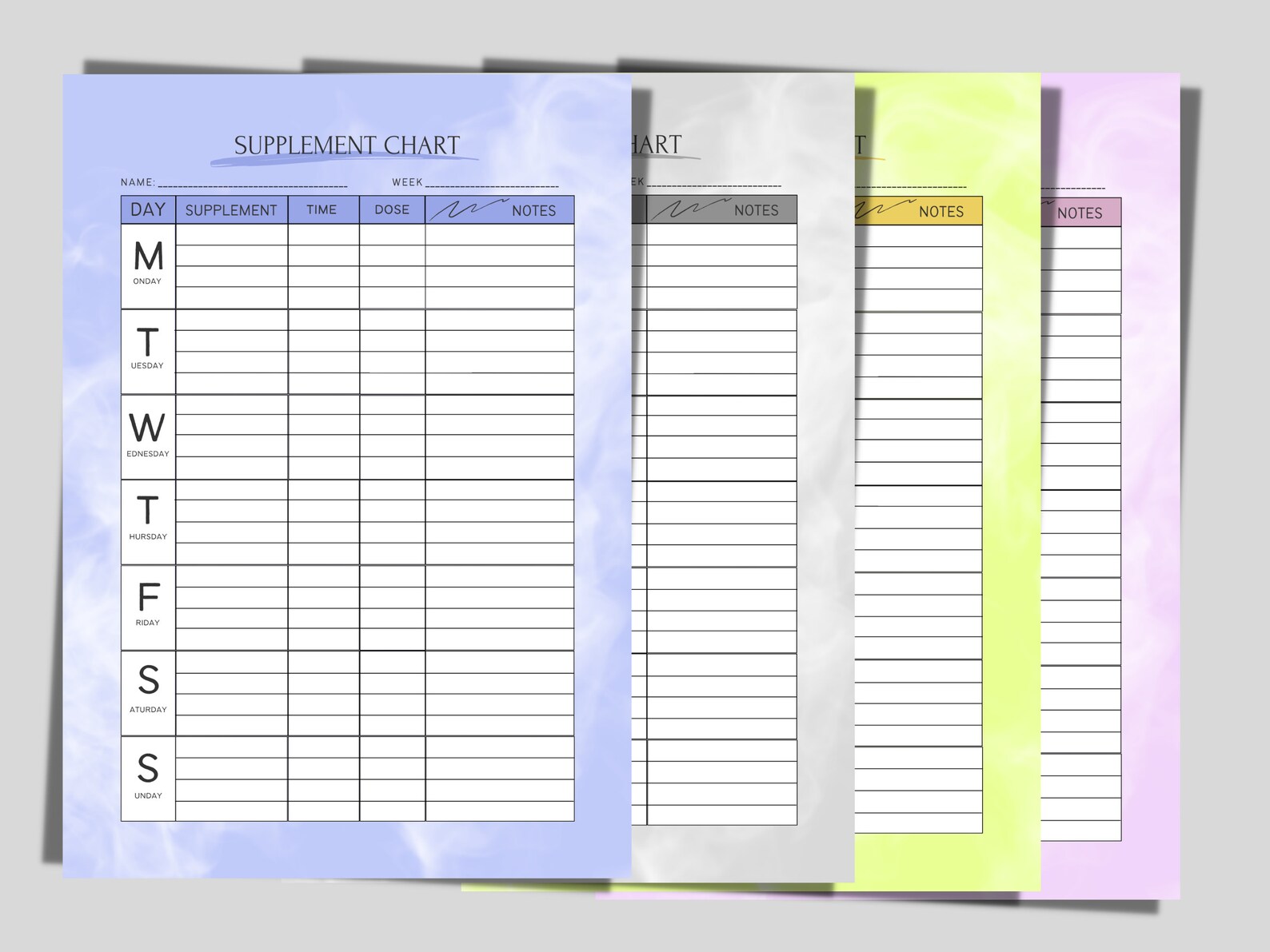 Printable Supplement Tracker, Ready to Print Vitamin Tracker, PDF ...