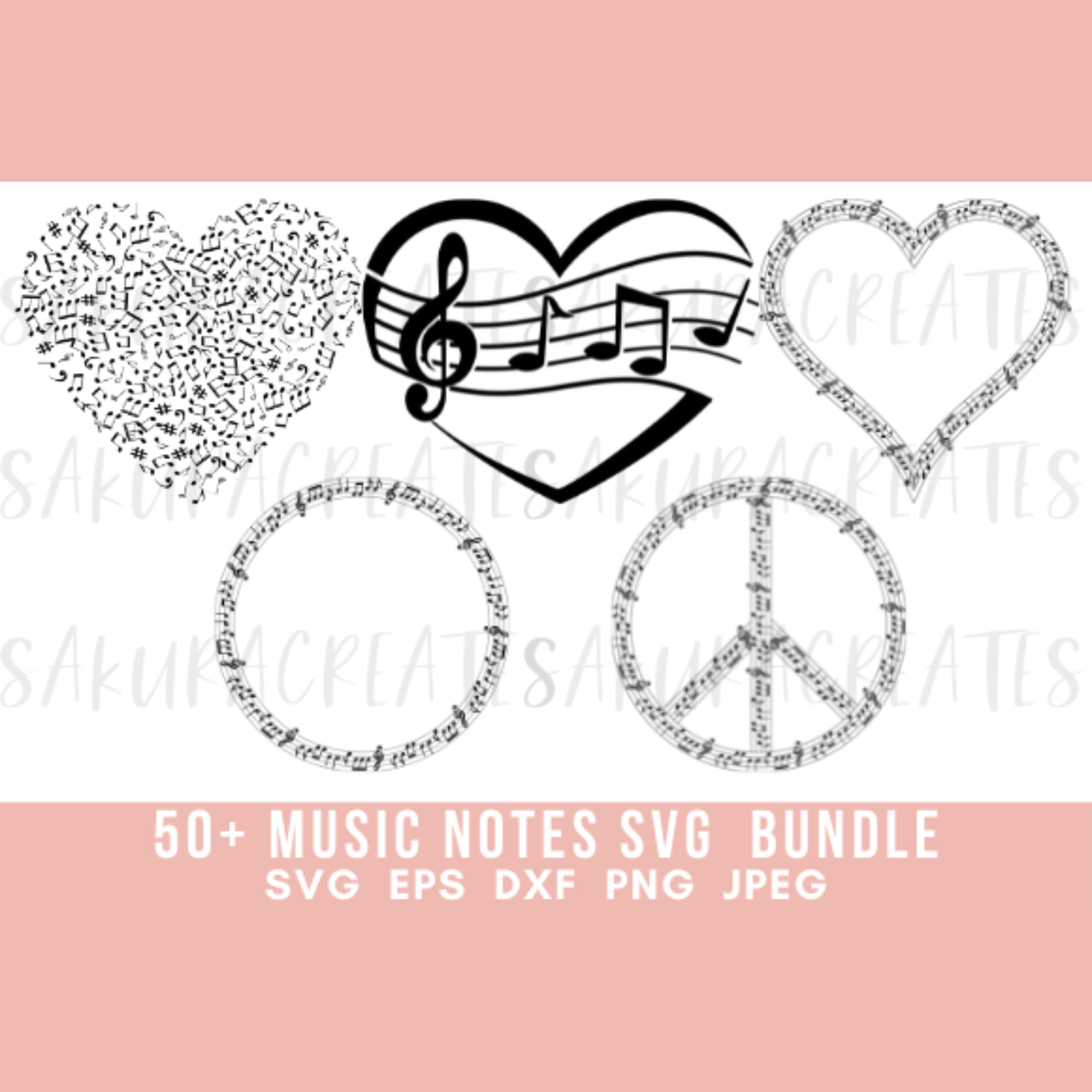 MUSIC NOTES SVG, Music Notes Bundle Svg, Music Notes Clipart Music ...