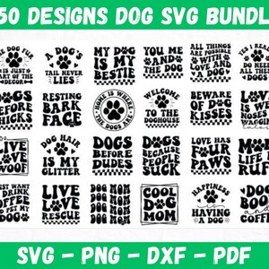 Dog Retro Font SVG Bundle File Dog Mom Retro Dog Lover Pet Lover for ...