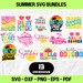 Summer SVG Bundle for Cricut Cutting Machine File Svg Downloadable Clip ...