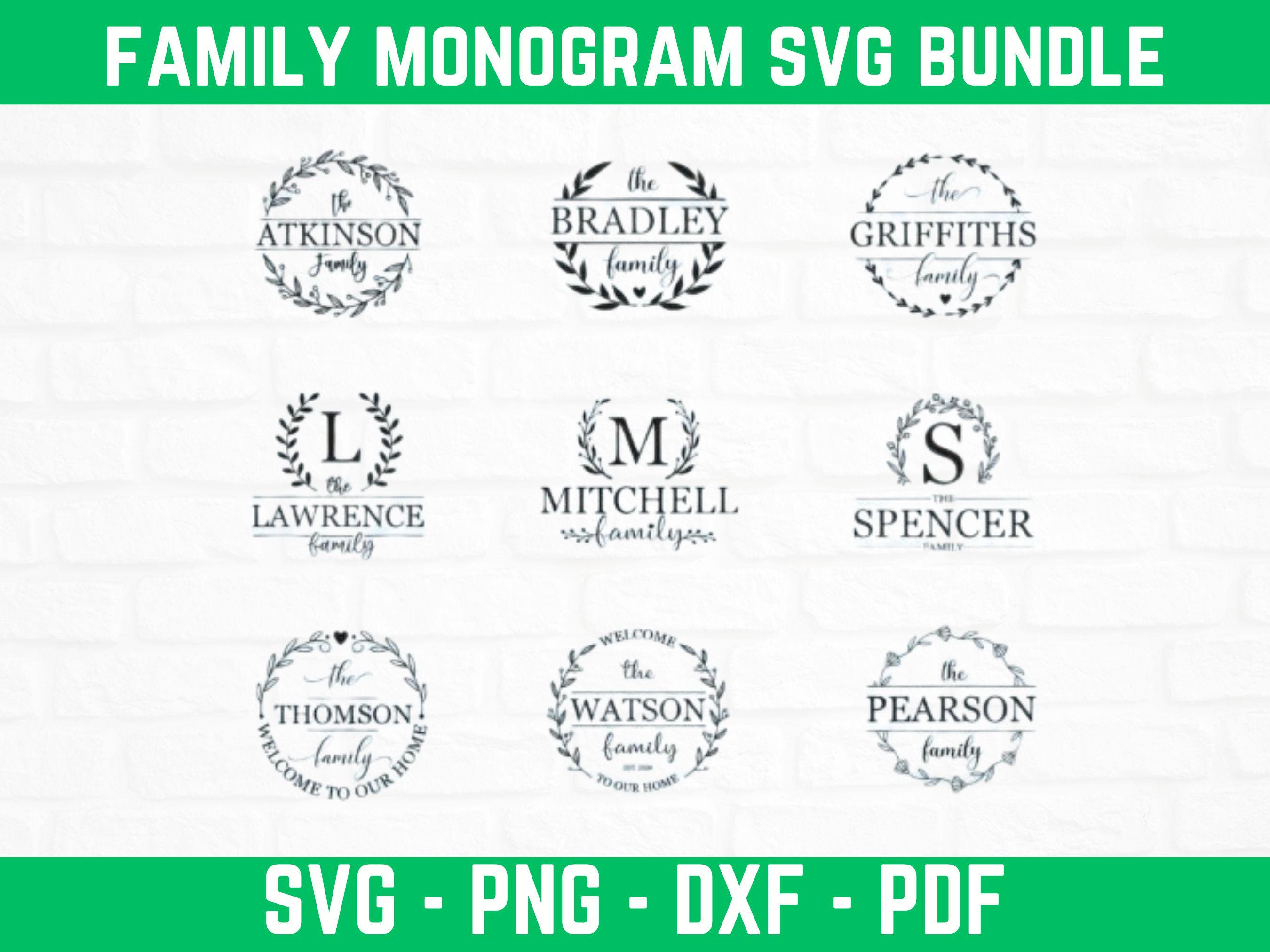 Custom Family Name SVG, Personalized Family Name Sign, Family Crest ...