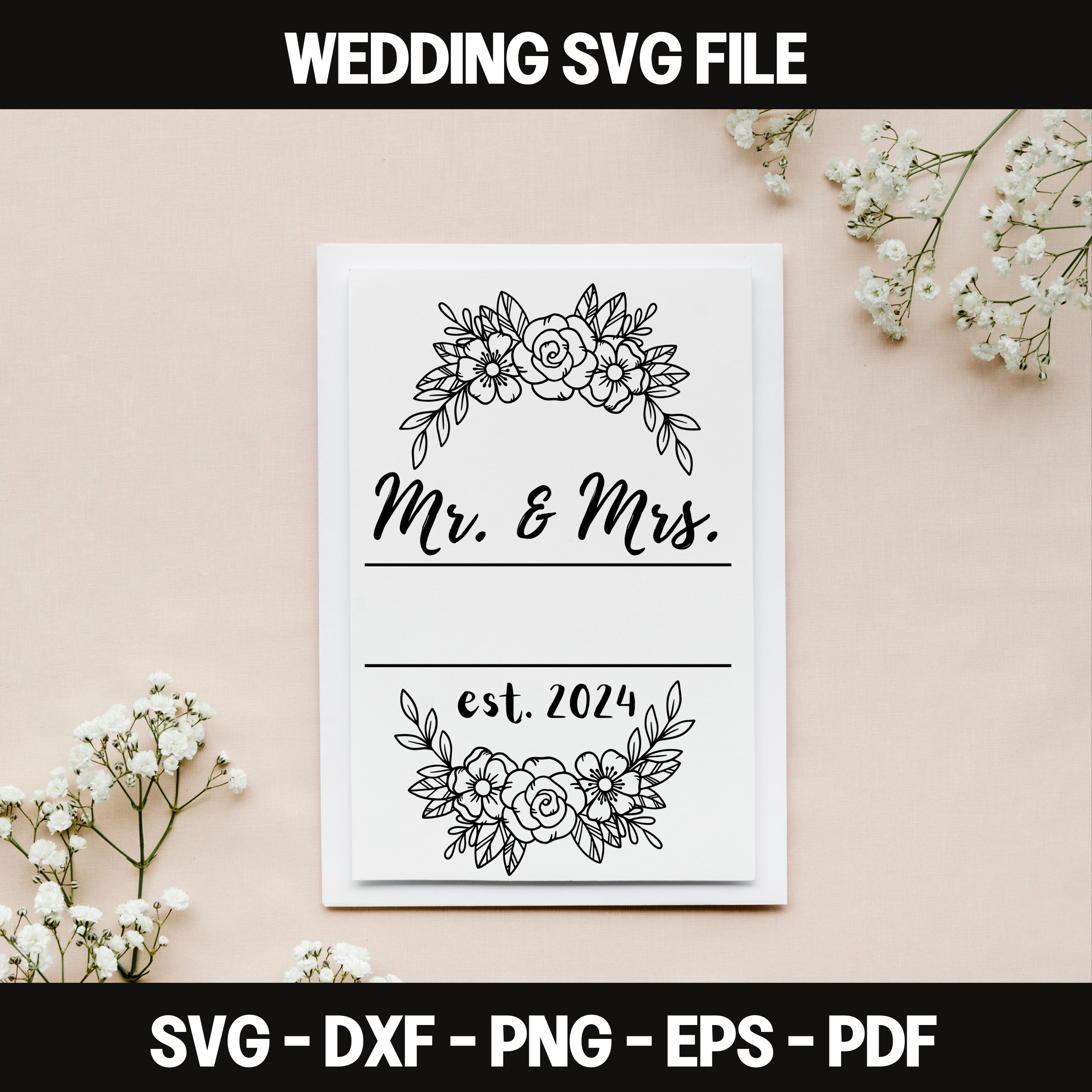 Wedding SVG File Mr and Mrs Svg File Split Monogram Svg File Cricuit ...