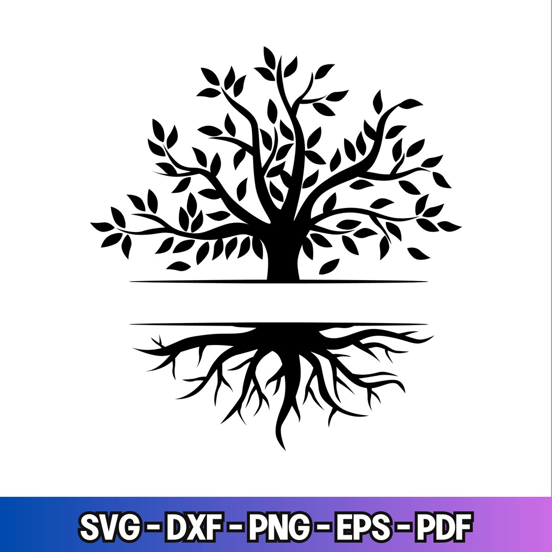Tree Split SVG Split Monogram Svg File Tree Split Monogram Svg for ...