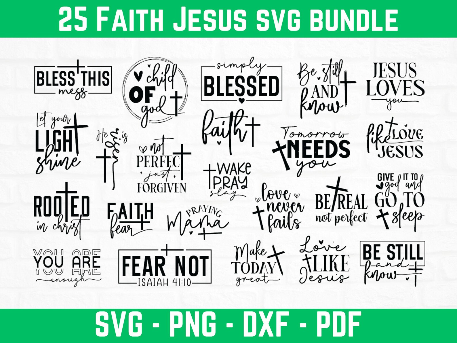 25 Faith SVG Bundle, Faith SVG File, Cricut Cut File, Cutting File for ...