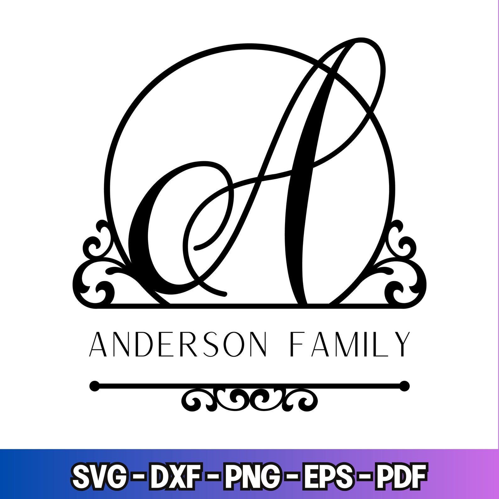 Split Monogram SVG Split Monogram Alphabet Svg File Split Monogram Svg ...