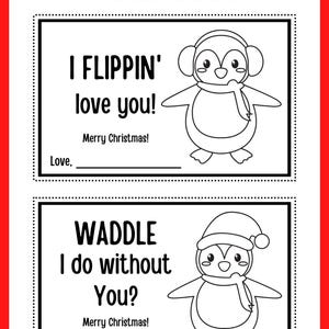 Christmas Cards to Color | Printable Kids Holiday Cards | Hand-drawn ...