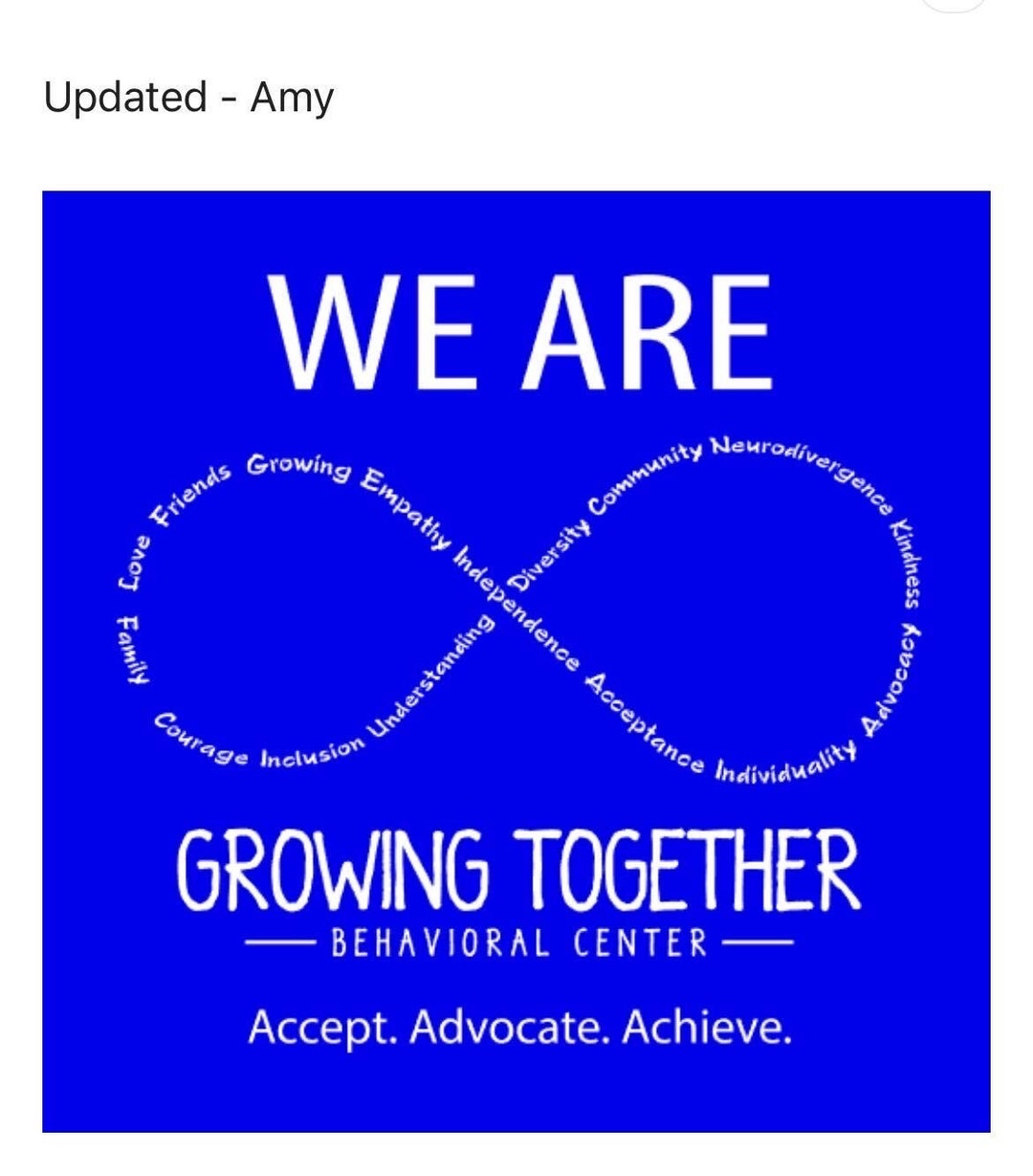 We Are Growing Together" Infinity Symbol T-shirt – Neurodivergent ...