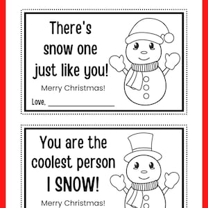 Christmas Cards to Color | Printable Kids Holiday Cards | Hand-drawn ...