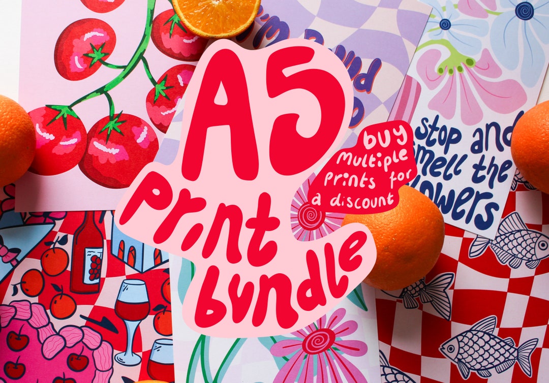 A5 Art Print Bundle Pack | Mix and Match, Multi Buy Offer, Discount ...