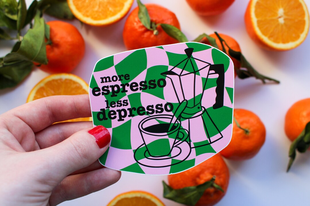 More Espresso Sticker 10x10cm Vinyl Sticker High Quality Decals Laptop ...