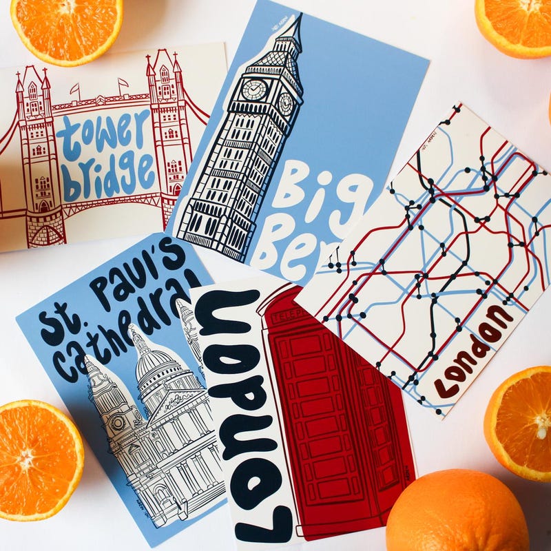 London Postcard - Etsy UK