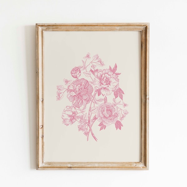 Pink Toile - Etsy