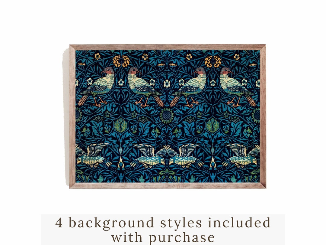 William Morris Bird Print Vintage Textile Pattern Art Exhibition Poster ...