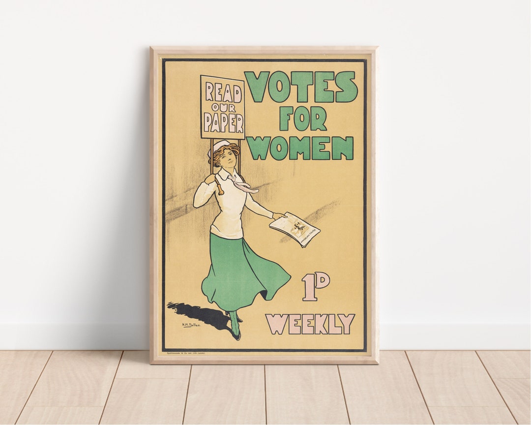 Votes for Women Sign Suffrage Poster Womens Rights Poster Printable ...