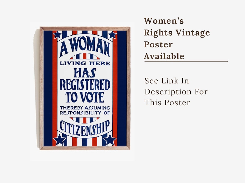 Votes for Women Sign Suffrage Poster Suffragette Vintage Poster ...