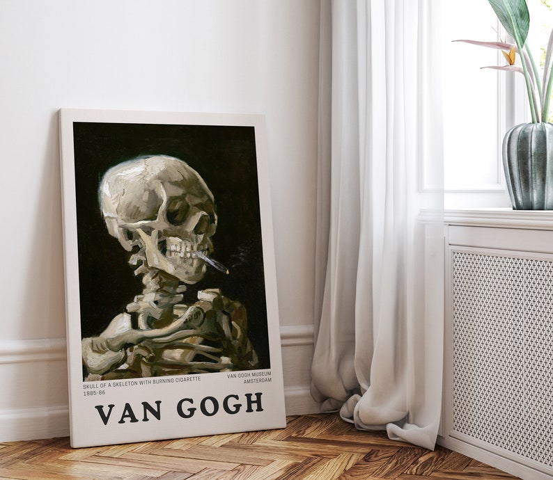 Vincent Van Gogh Skull of a Skeleton With A Burning Cigarette - Etsy
