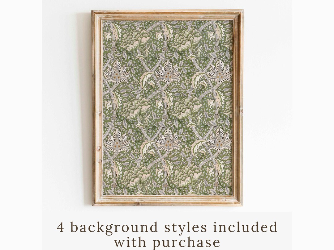 William Morris Print Windrush Pattern Vintage Textile Exhibition Poster ...