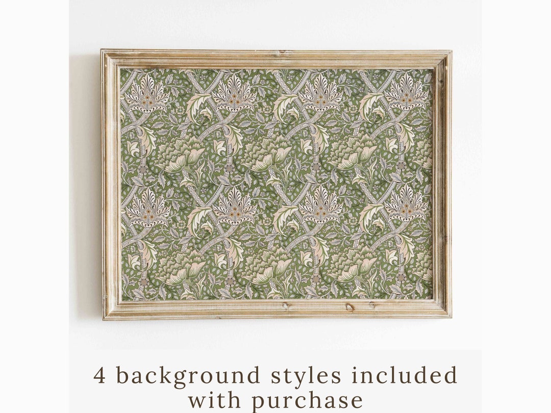 William Morris Horizontal Print Windrush Pattern Vintage Textile ...