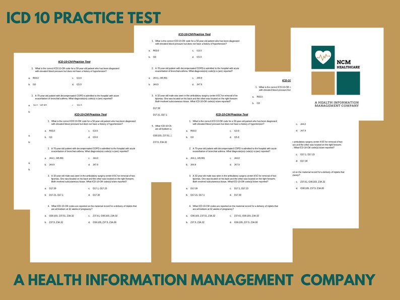 ICD-10-CM Practice Test | Mcq’s Questions | Practice Questions ...