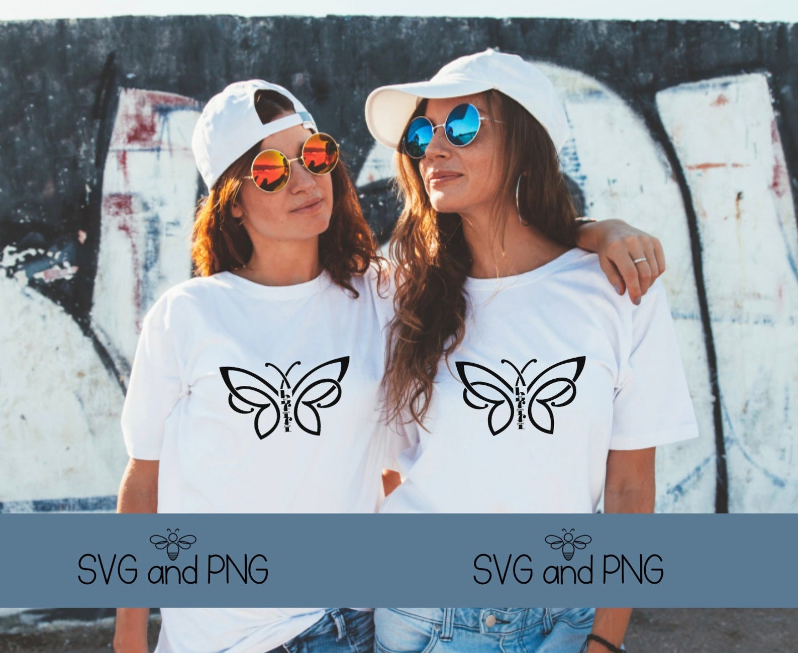 BFF Best Friends Forever Butterfly Digital File svg Png - Etsy