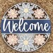 Daisy 'welcome' Wooden Door Sign- Spring Decor - Wall Decor - Etsy