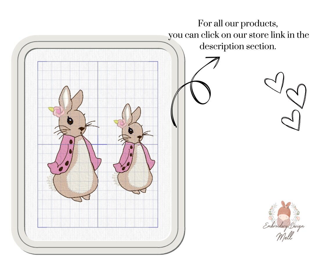 The Tale of Peter Rabbit Flopsy Bunnies Embroidery Machine Pattern File ...