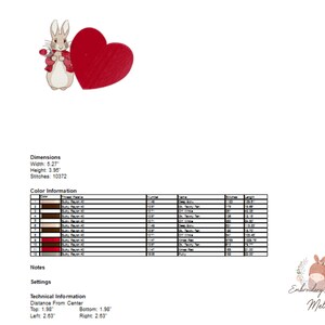 The Tale of Peter Rabbit Valentine's Day Embroidery Machine Pattern ...