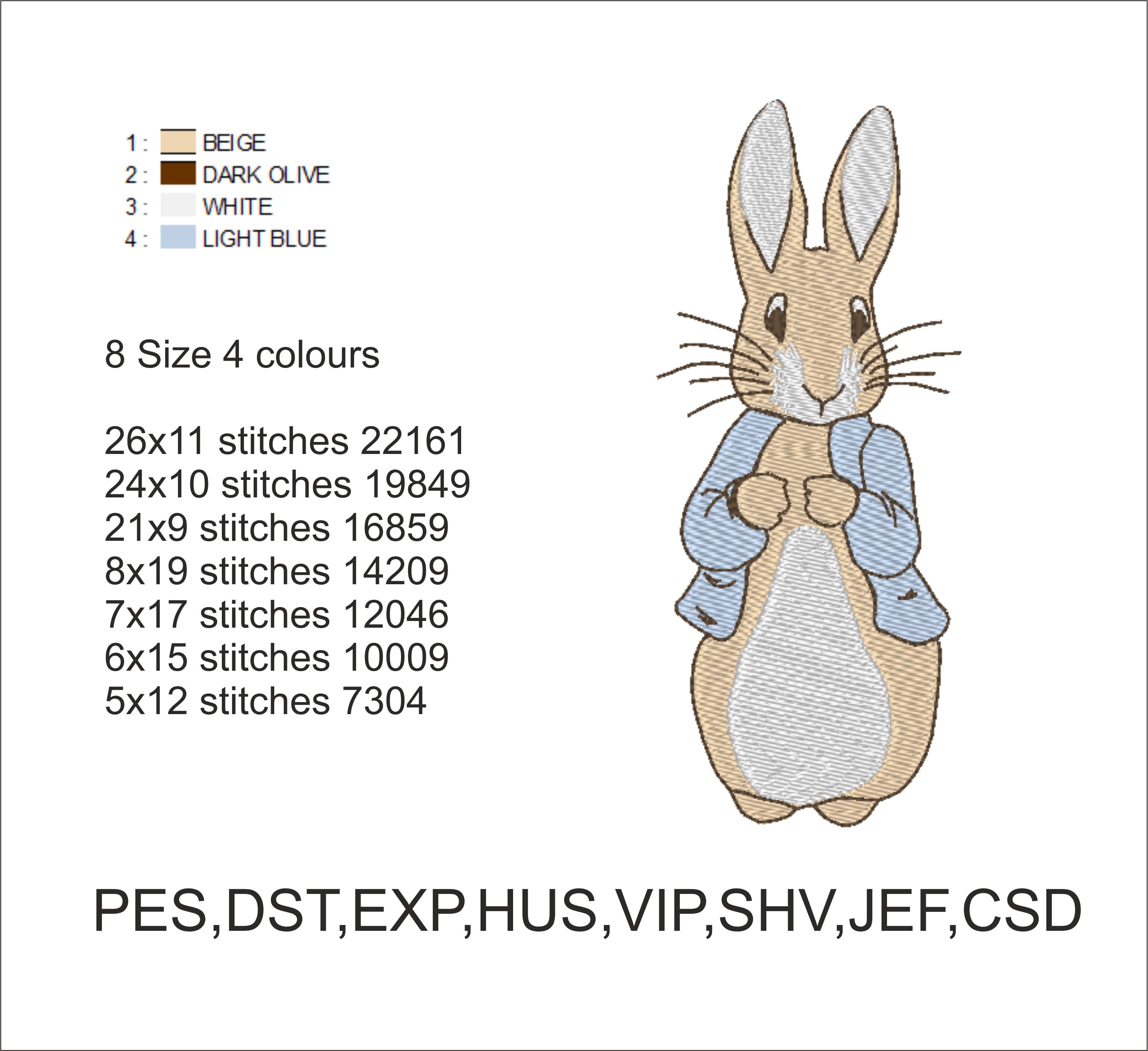The Tale of Peter Rabbit Embroidery Machine Pattern - Etsy Australia