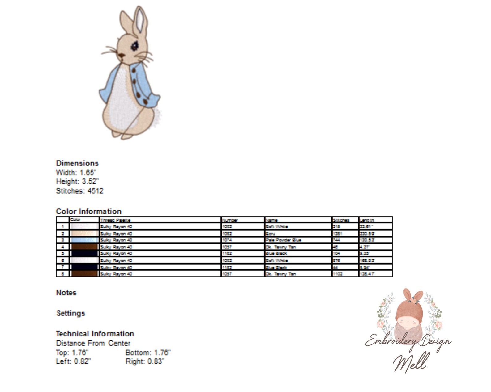 The Tale of Peter Rabbit Embroidery Machine Digital Files , Peter ...