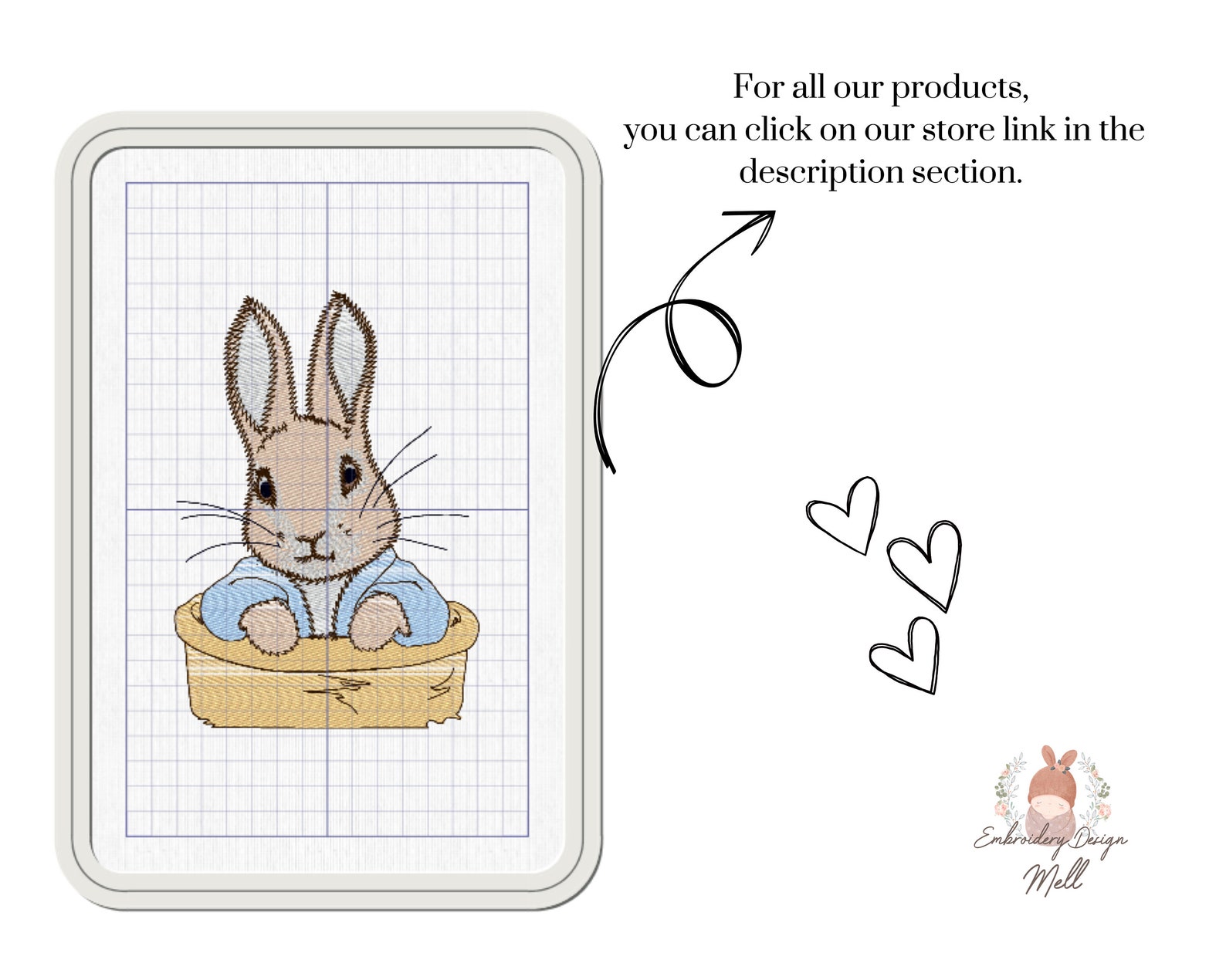 Beatrix Potter Peter Rabbit in Pot Embroidery Machine Embroidery ...