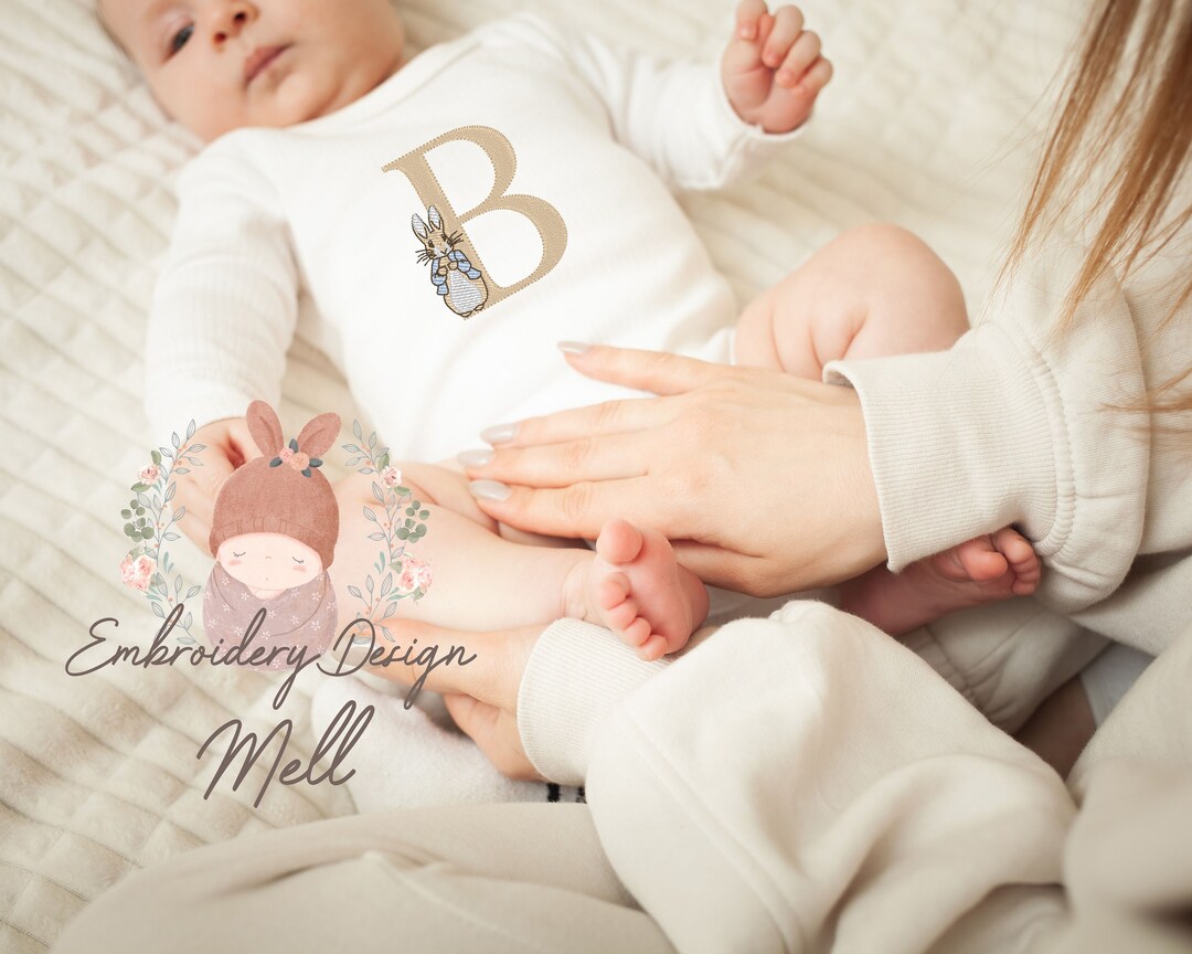 The Tale of Peter Rabbit 3 Inch 4 Inch B Letter, Embroidery Machine ...