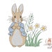 Peter Rabbit Flower 5 Size Embroidery Design , Embroidery Design ...