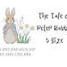 The Tale of Peter Rabbit Embroidery Machine Pattern File,cottontail ...