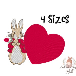 The Tale of Peter Rabbit Valentine's Day Embroidery Machine Pattern ...