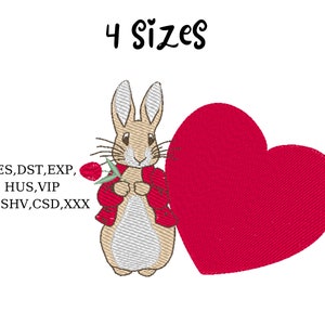 The Tale of Peter Rabbit Valentine's Day Embroidery Machine Pattern ...