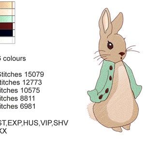 The Tale of Peter Rabbit Embroidery Machine Digital Files , Peter ...