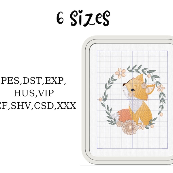 Fox Embroidery - Etsy