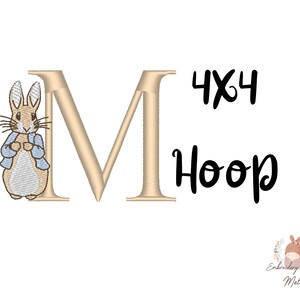 The Tale of Peter Rabbit Letter M 3 Inch 4 Inch 5 Inch , Embroidery ...